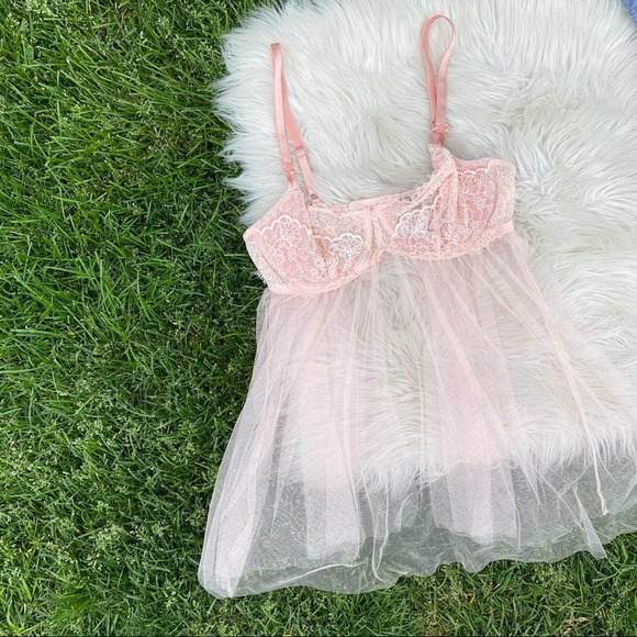 Victoria's Secret | Intimates & Sleepwear | Victorias Secret Pink Mesh ...